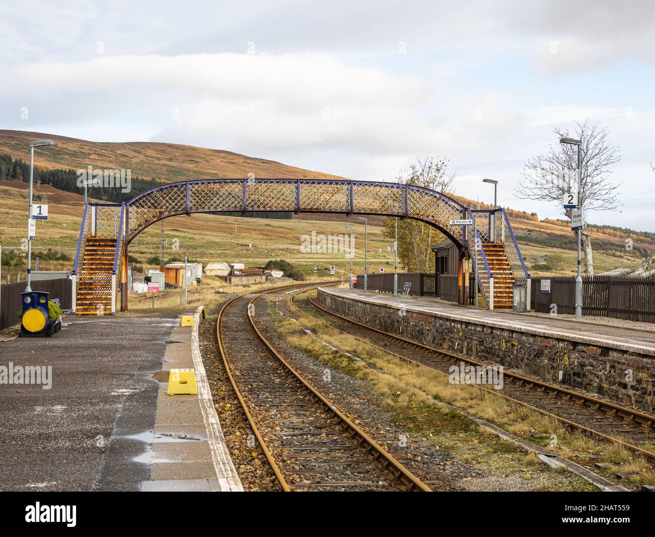 Achnasheen railway station, Kyle of Lochalsh Line, serving the village ...