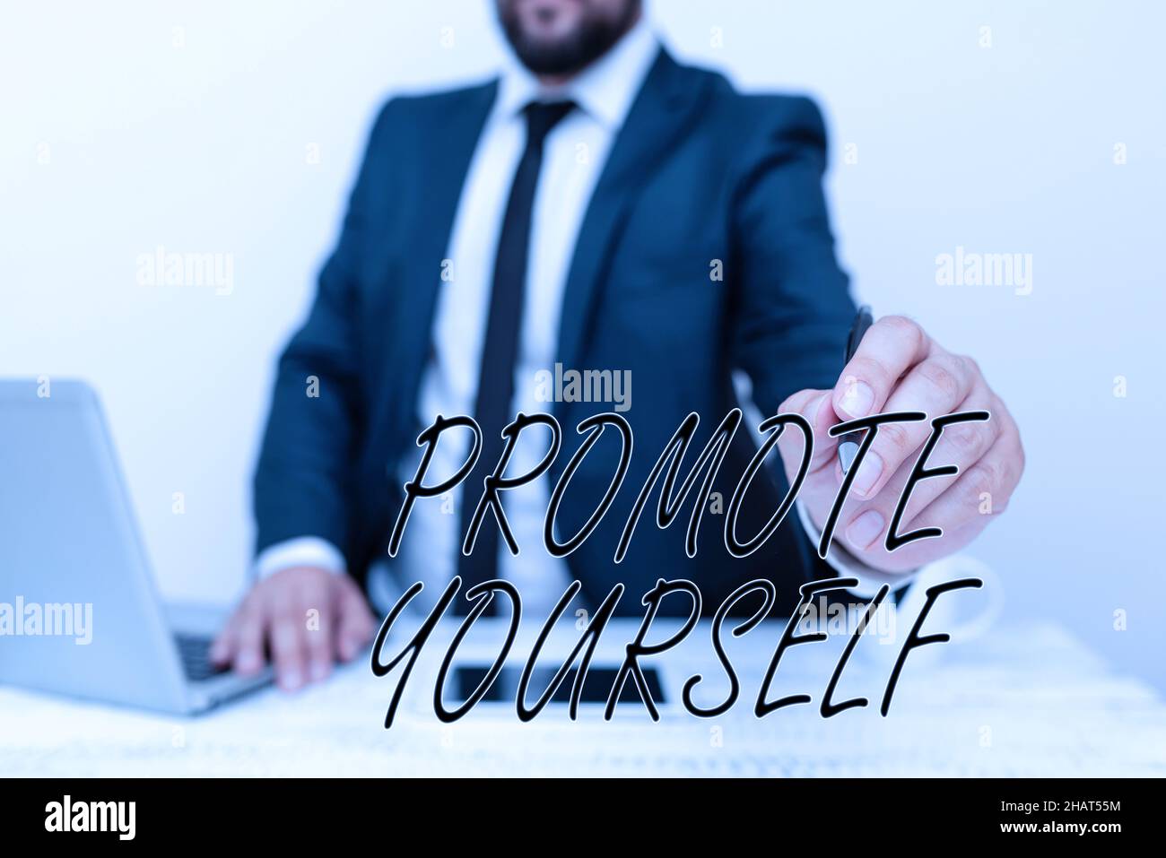 Inspiration showing sign Promote Yourself. Word Written on market and ...