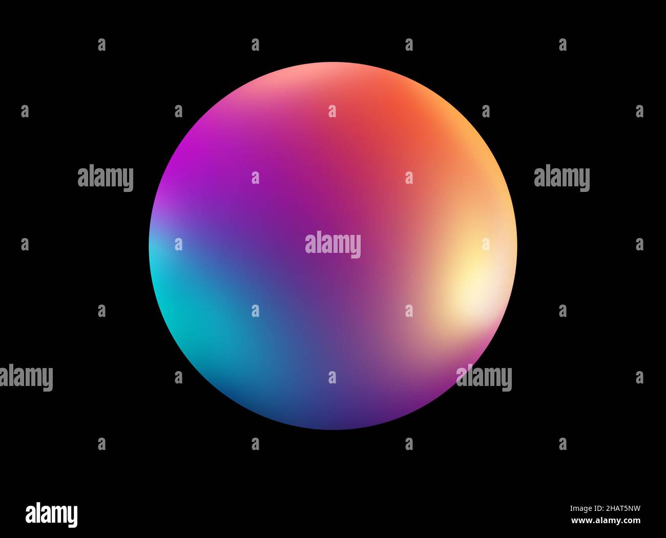 gradient ball illustration in trendy color. a colorful sphere gradient ...