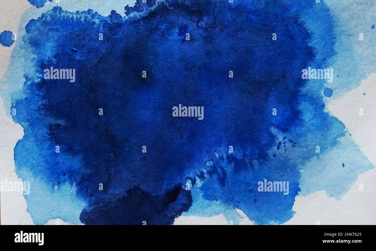 A very beautiful and aesthetic Blue abstract watercolor painting for ...
