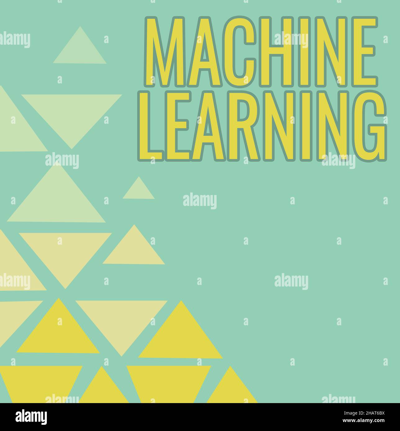 Conceptual display Machine Learning. Business overview give computers ...