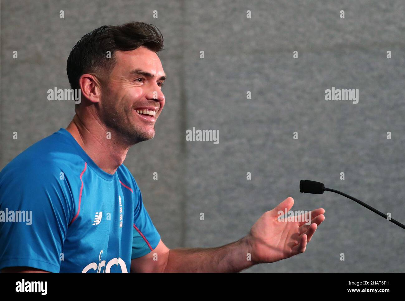 England's James Anderson during a press conference at the Adelaide Oval ...