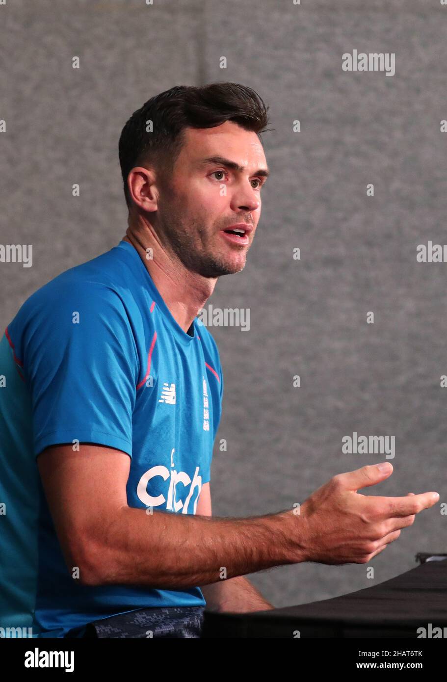 England's James Anderson during a press conference at the Adelaide Oval ...