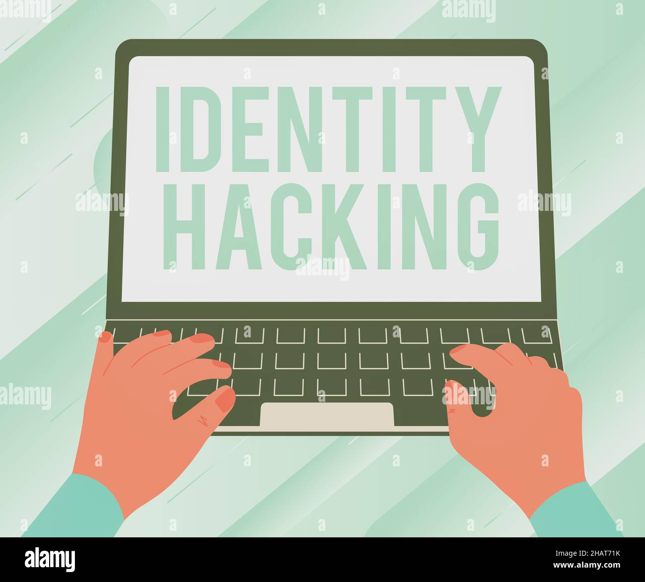 Conceptual display Identity Hacking. Business overview criminal that ...