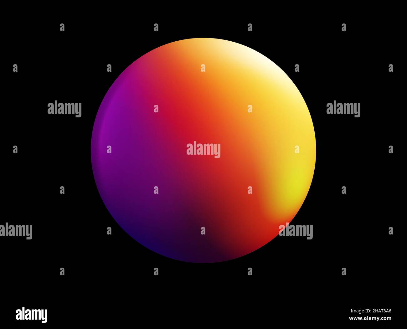 gradient ball illustration in trendy color. a colorful sphere in red ...