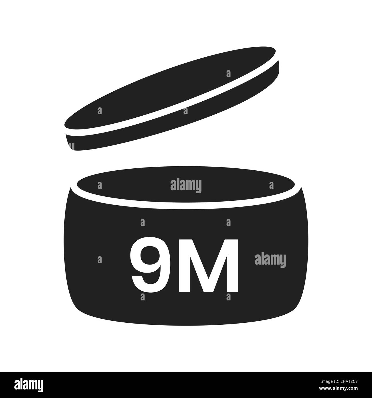 9m period after open pao icon sign flat style design vector ...