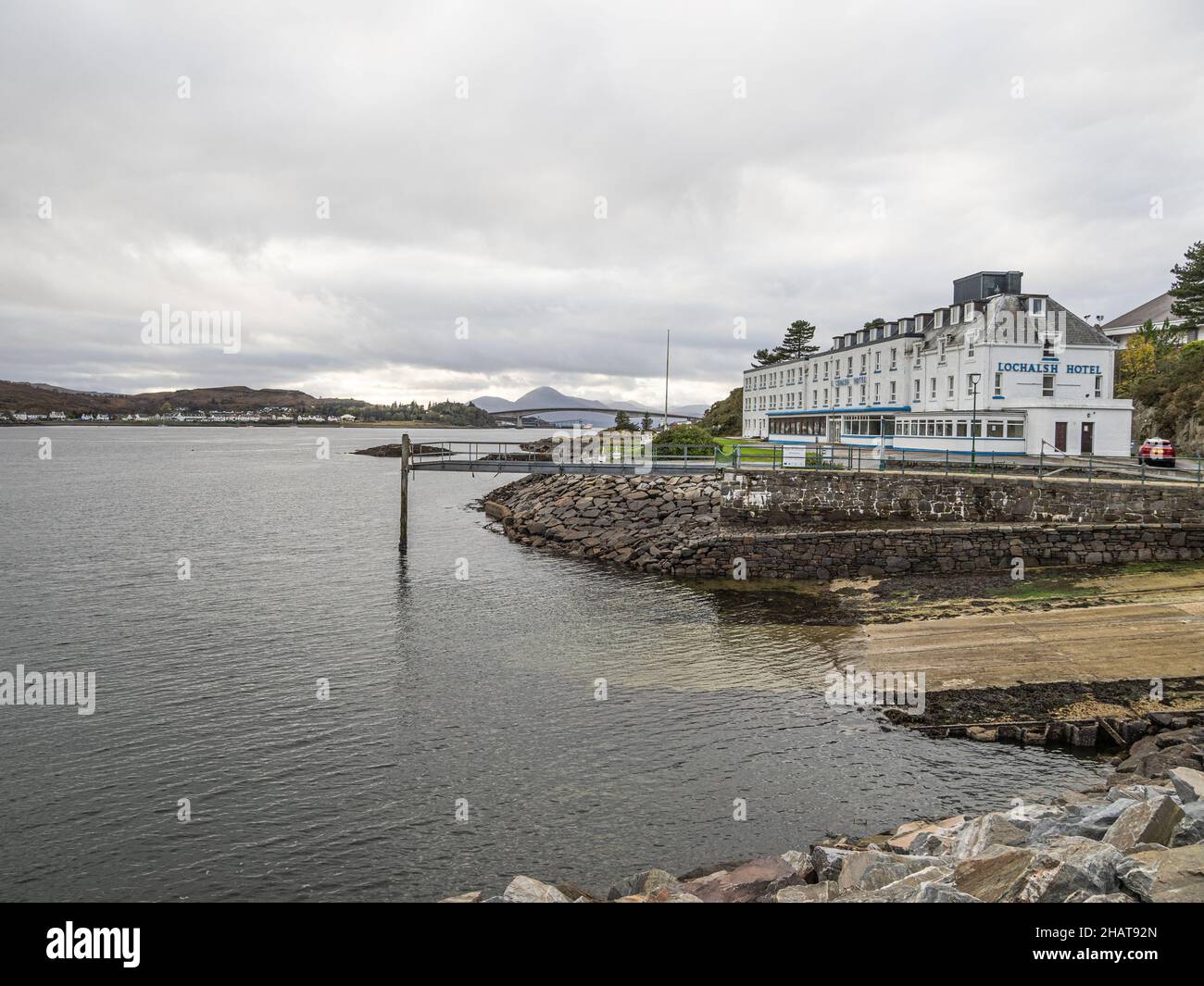 Skye bridge from the Kyle of Lochalsh, Loch Alsh, Highland, Scotland ...