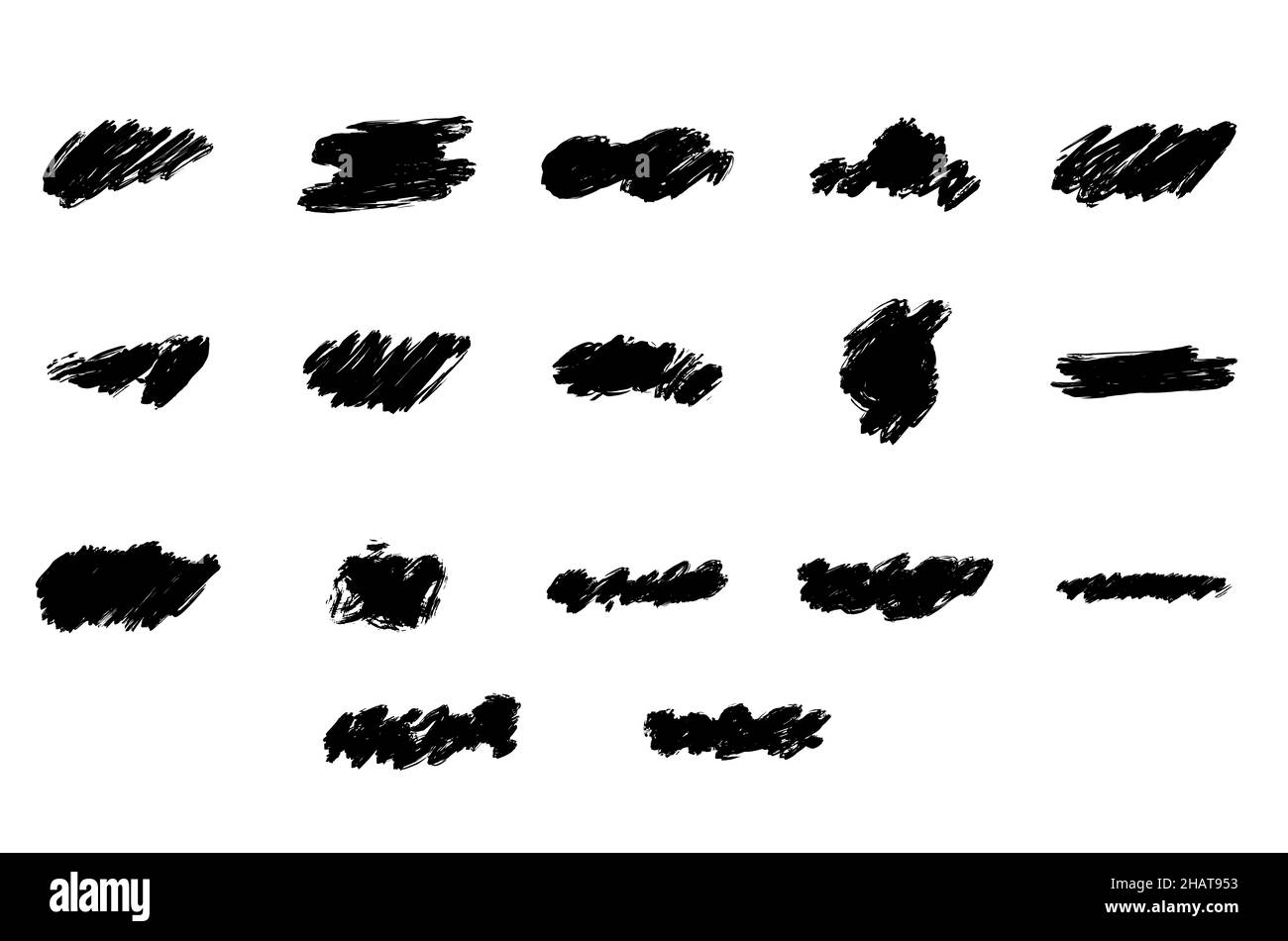 set of scribble stroke illustration for Graphic Design Resources Stock ...