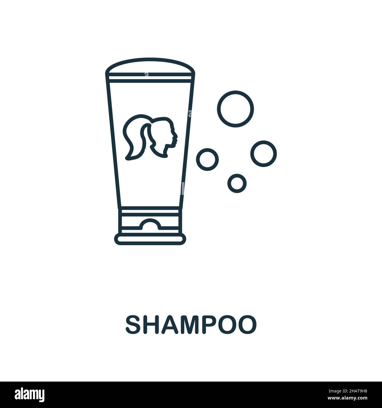 Shampoo icon. Line element from bathroom collection. Linear Shampoo ...
