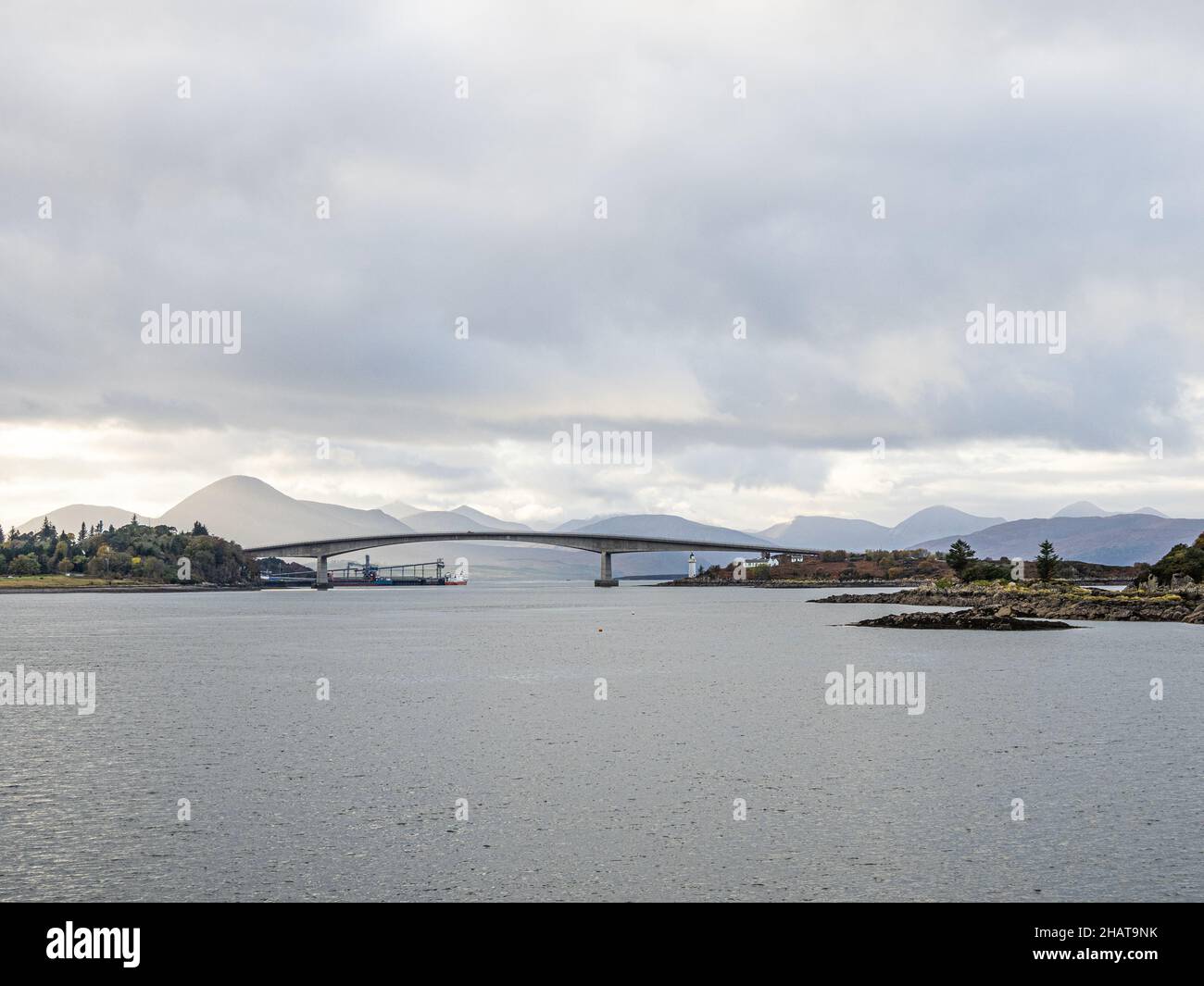 Skye bridge from the Kyle of Lochalsh, Loch Alsh, Highland, Scotland ...