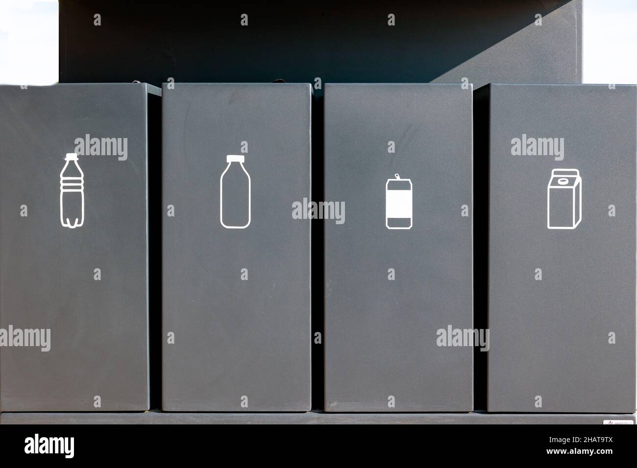 Recycle bins. Modern design of recycle bins for plastic, glass, can and ...