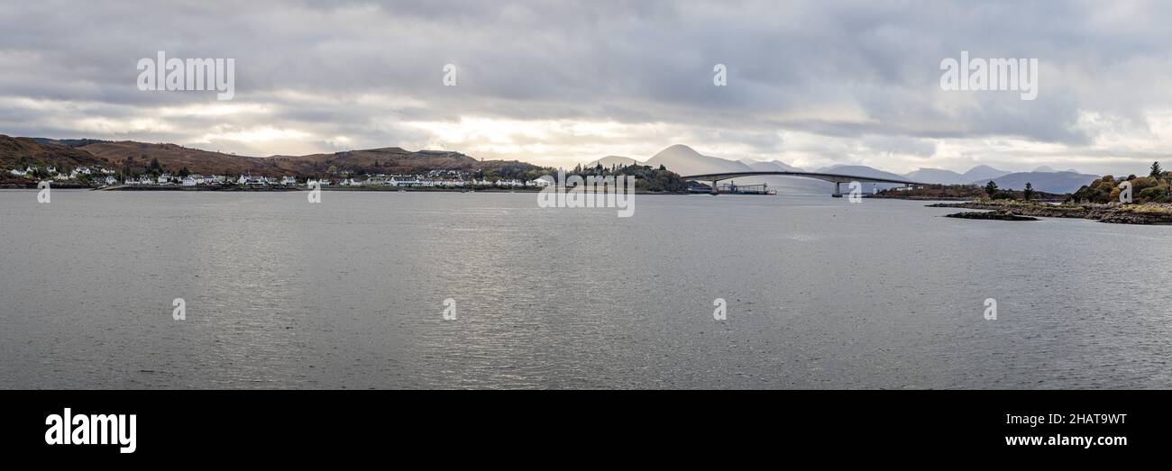 Skye bridge from the Kyle of Lochalsh, Loch Alsh, Highland, Scotland ...