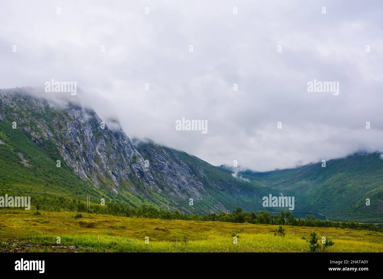 View from Mountain in Norway Stock Photo - Alamy
