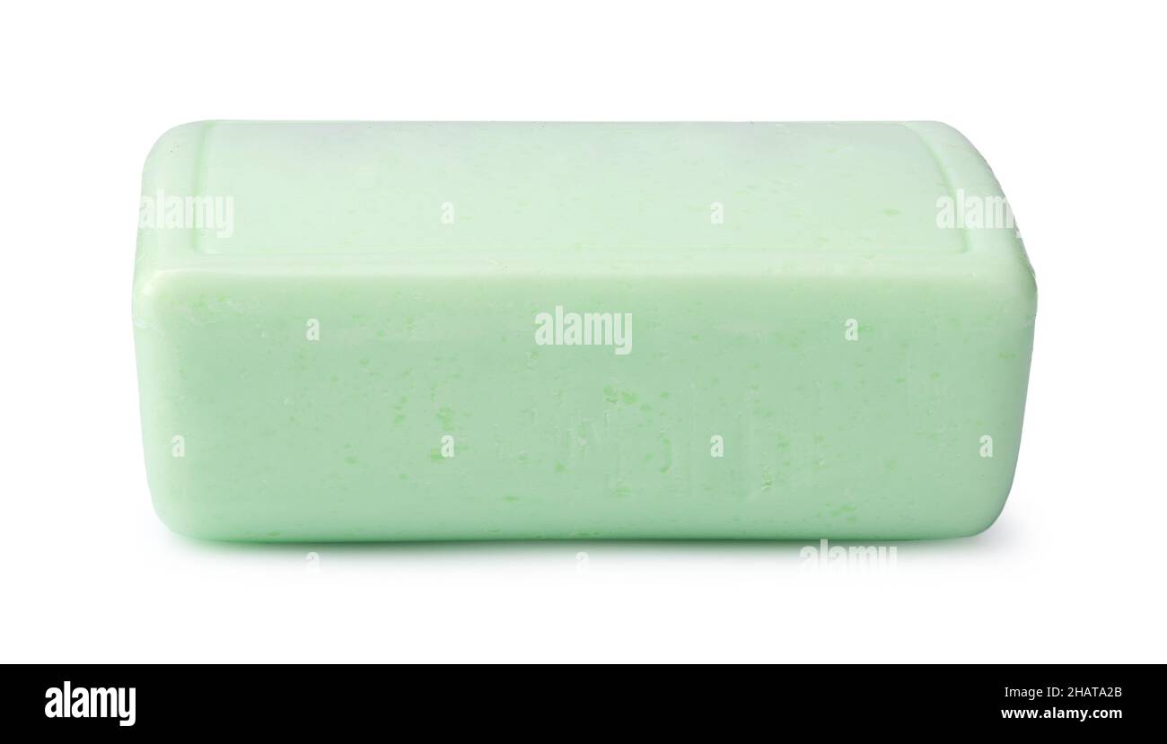 Single soap bar isolated on white background Stock Photo - Alamy
