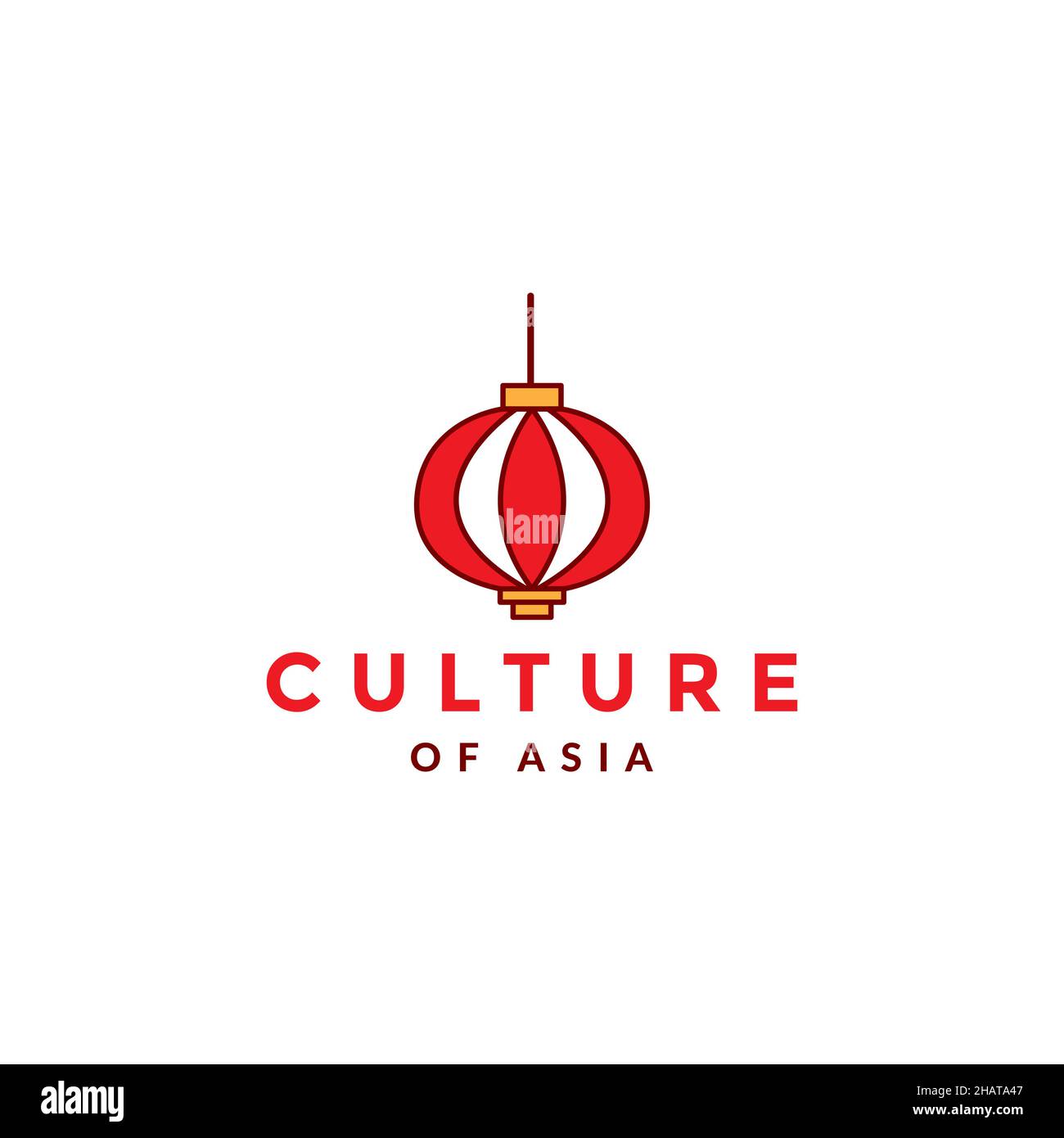 red colorful lantern asian culture logo symbol icon vector graphic ...