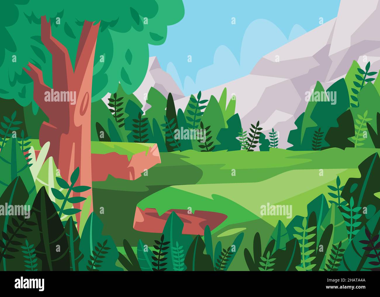 Empty fields landscape Stock Vector Images - Alamy
