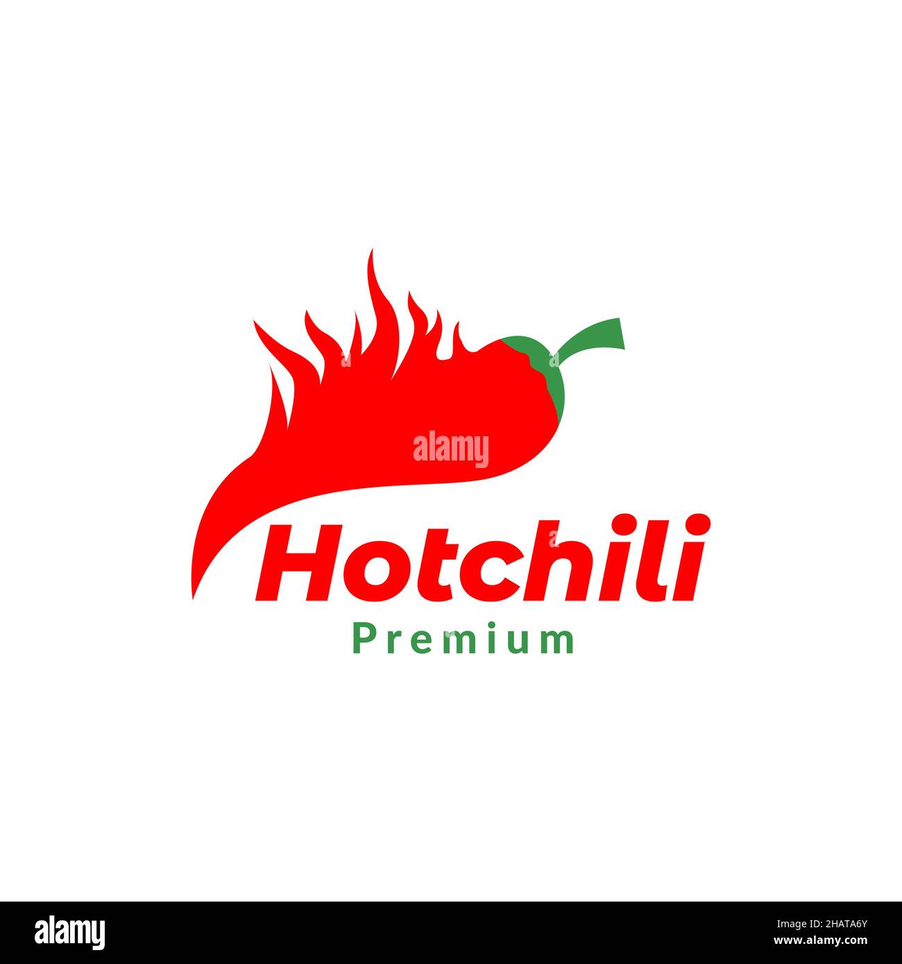 abstract red chili with hot fire logo symbol icon vector graphic design ...