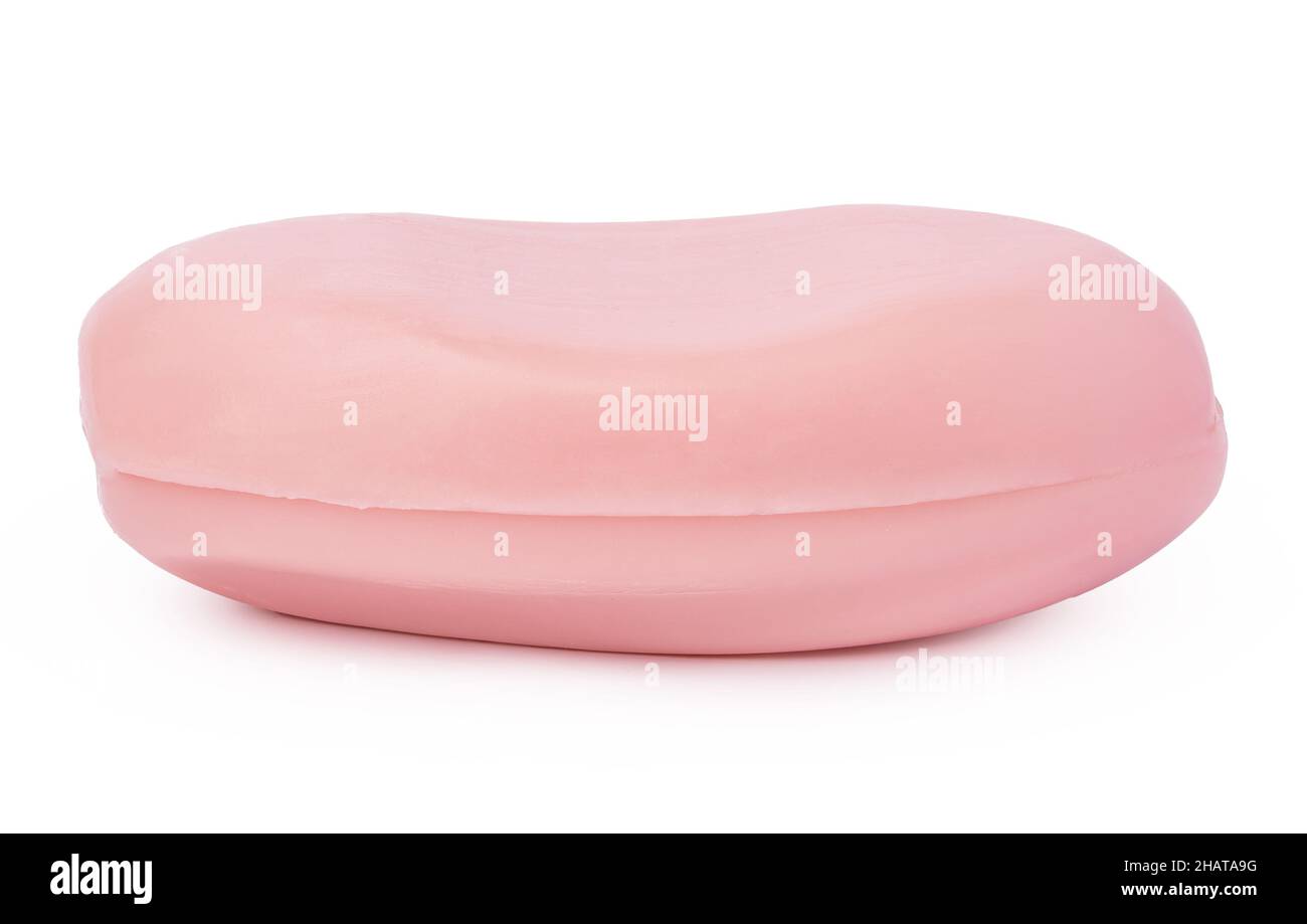 Single soap bar isolated on white background Stock Photo - Alamy