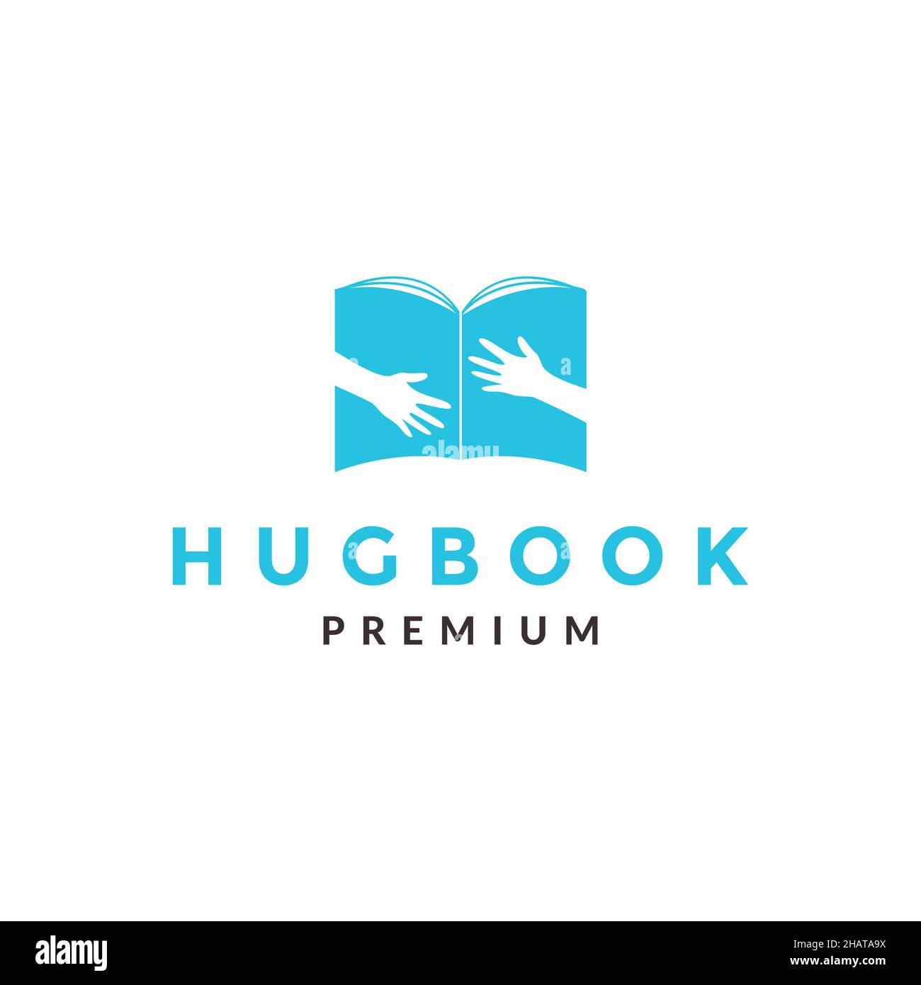 hand hug books logo symbol icon vector graphic design illustration idea ...