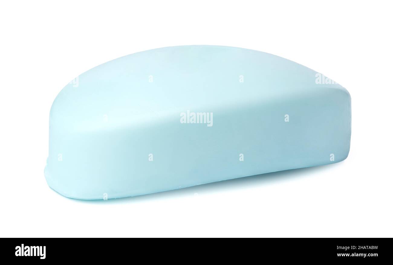 Single soap bar isolated on white background Stock Photo - Alamy