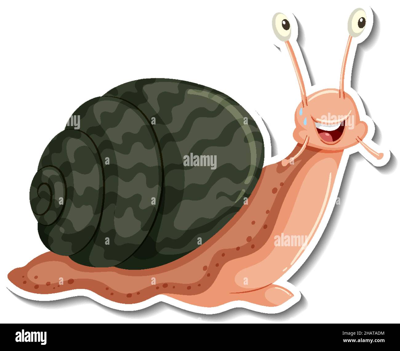 A snail animal cartoon sticker illustration Stock Vector Image & Art ...