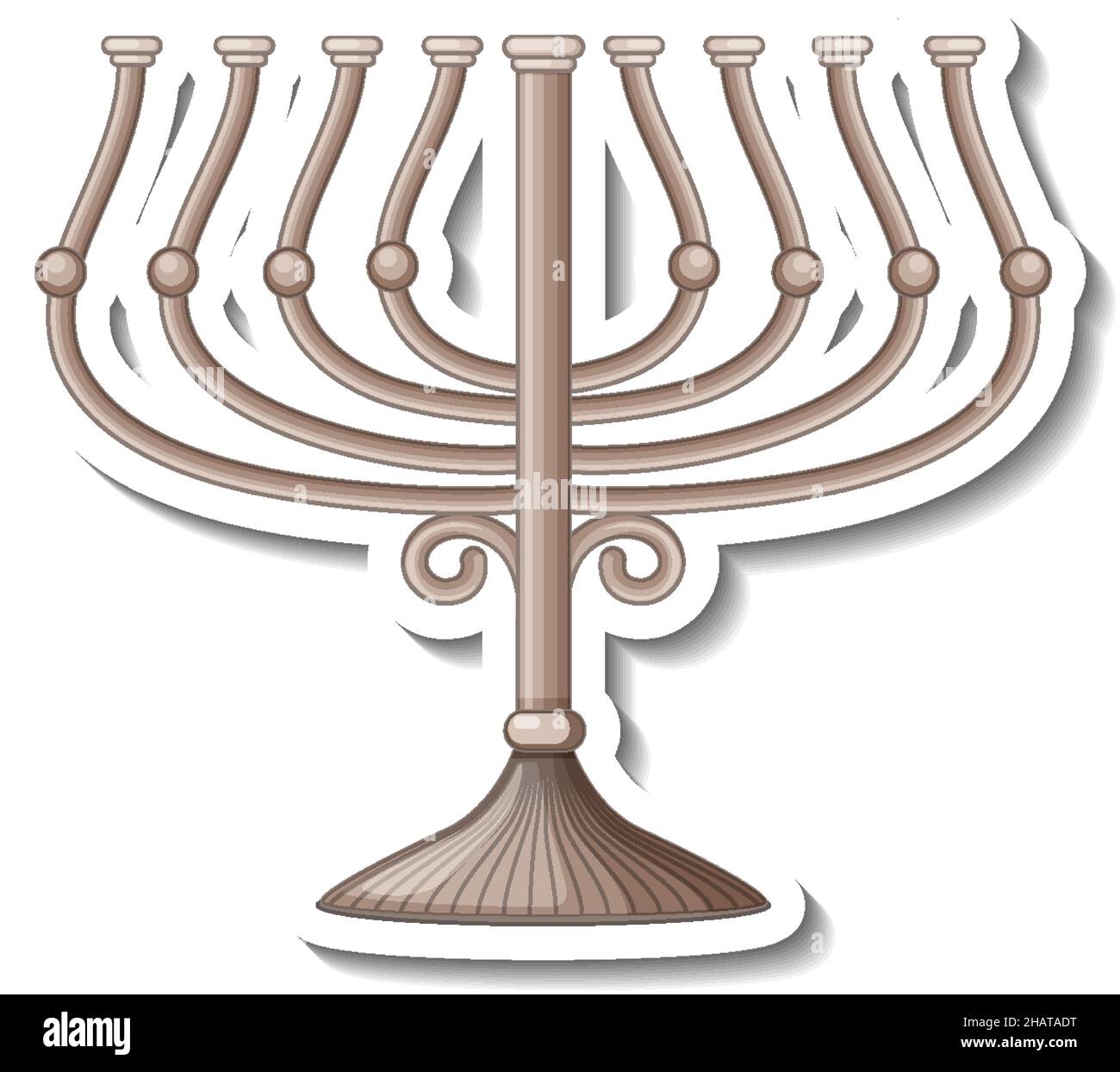 Lampstand or candle holder on white background illustration Stock ...