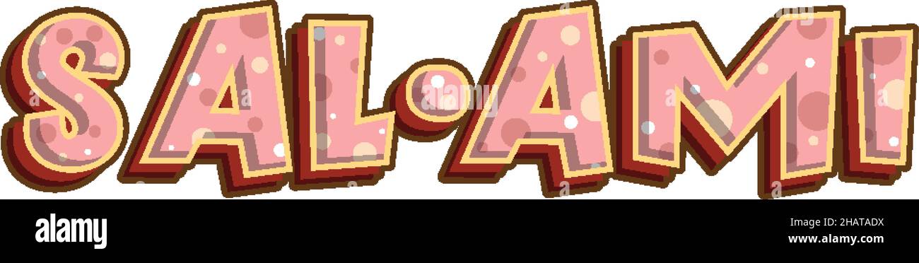 Salami logo text design illustration Stock Vector Image & Art - Alamy