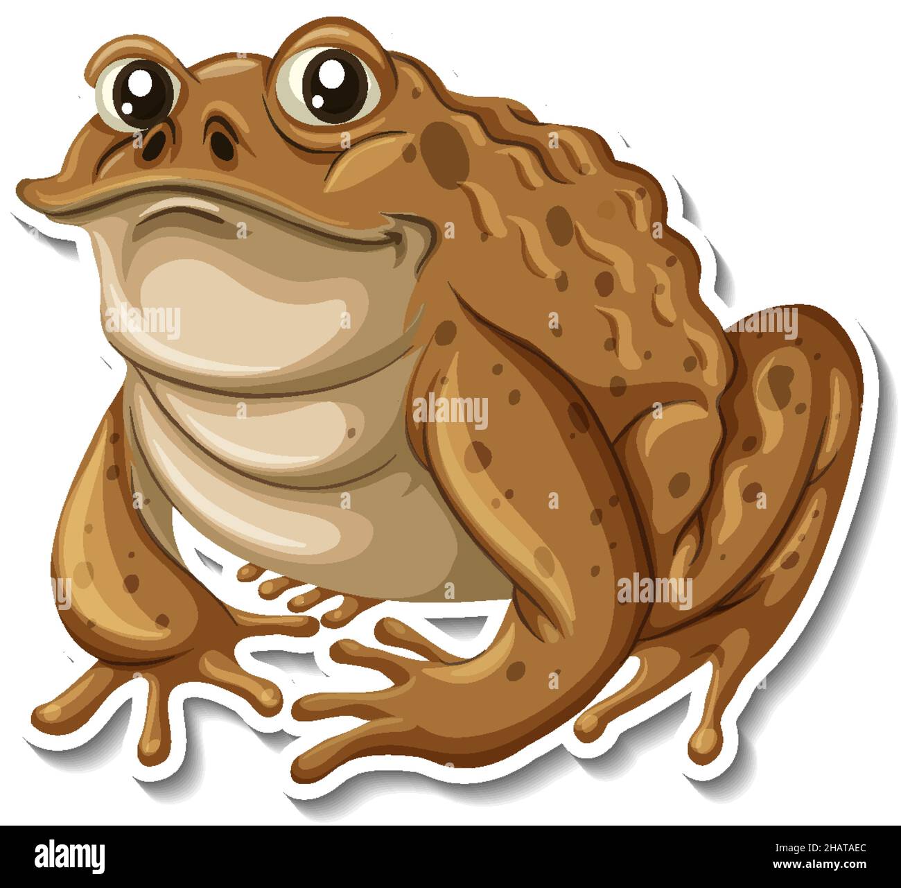 Toad animal cartoon sticker illustration Stock Vector Image & Art - Alamy