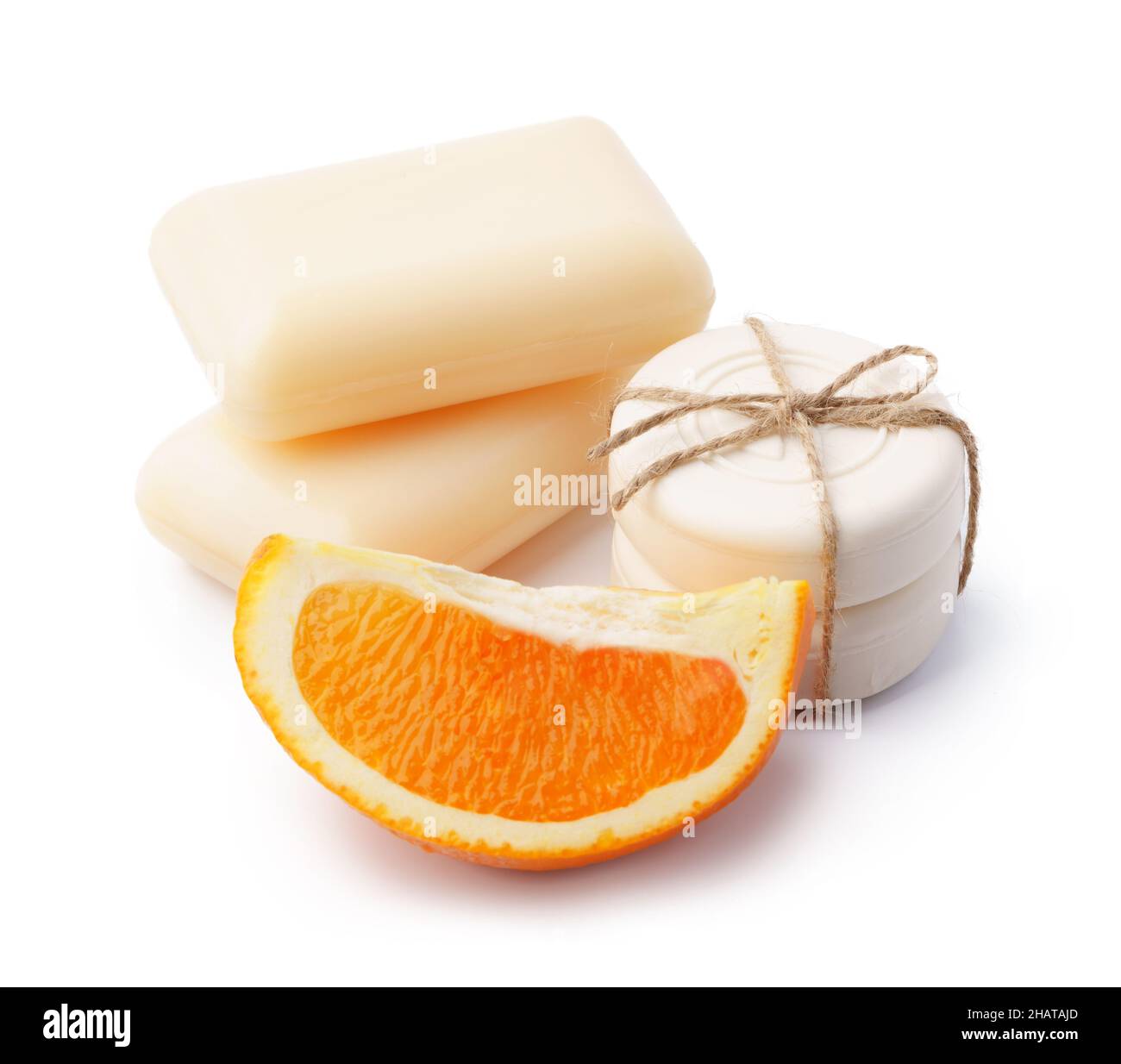 Handmade citrus soap and fresh fruit on white background Stock Photo ...