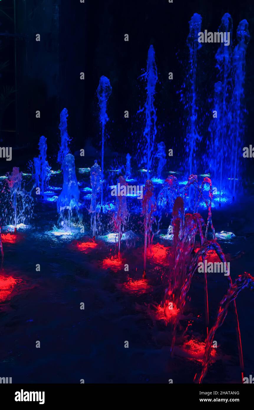 Red and blue ice on balck background, winter Stock Photo - Alamy