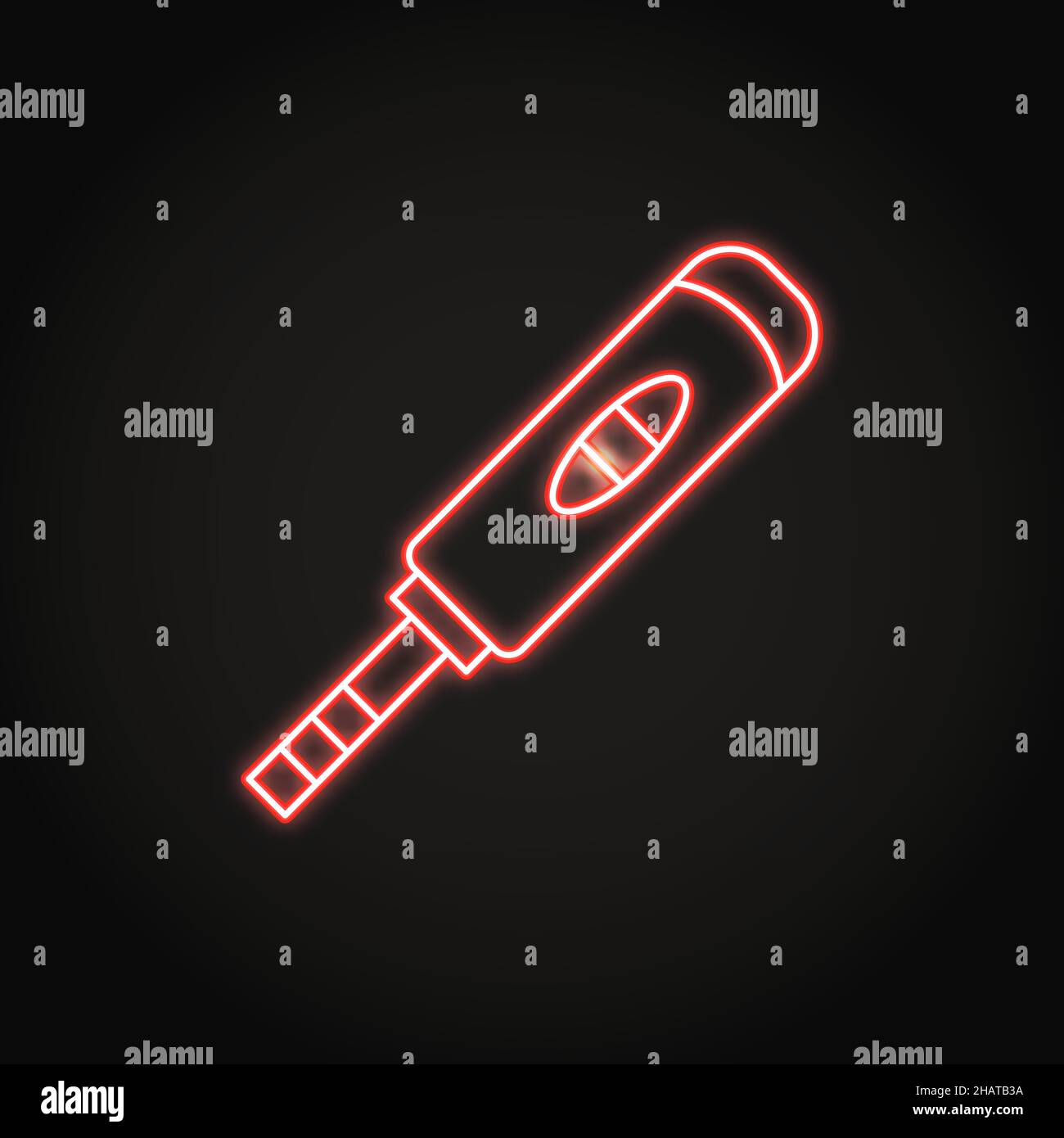 Neon pregnancy test icon in line style. Fertility test symbol. Vector ...