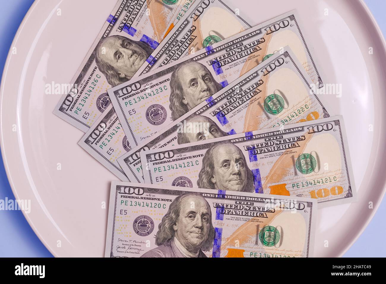 US dollar shot. Money plate Stock Photo - Alamy