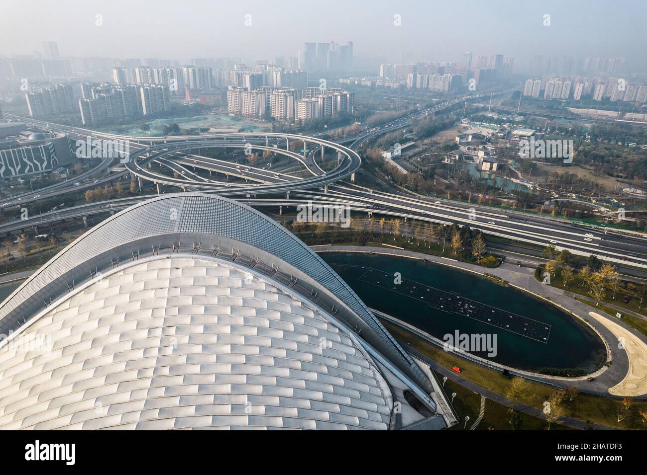 Road traffic in city at Chengdu, China Stock Photo - Alamy