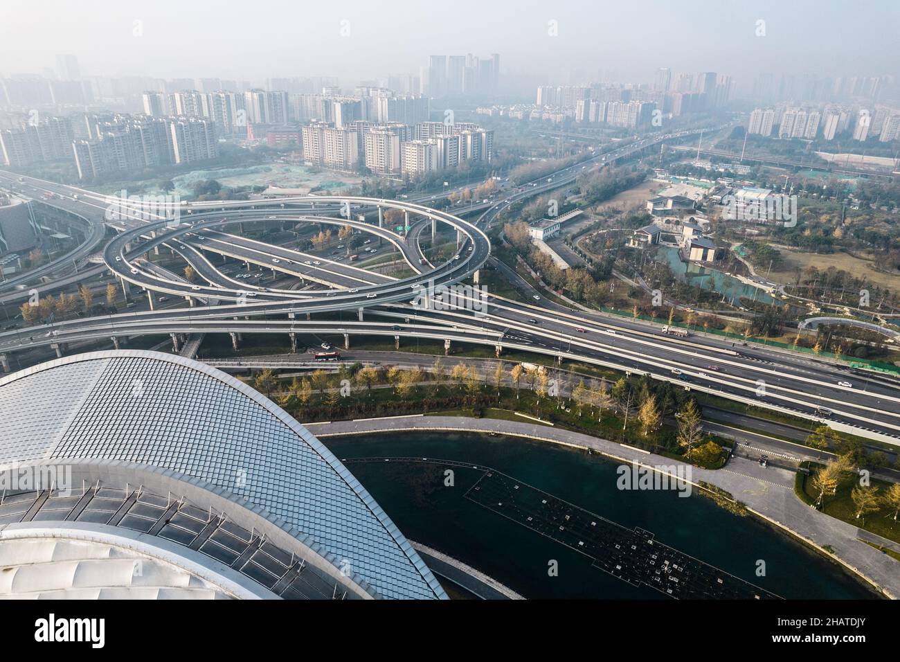 Road traffic in city at Chengdu, China Stock Photo - Alamy