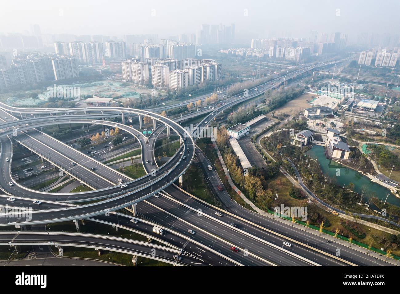 Road traffic in city at Chengdu, China Stock Photo - Alamy