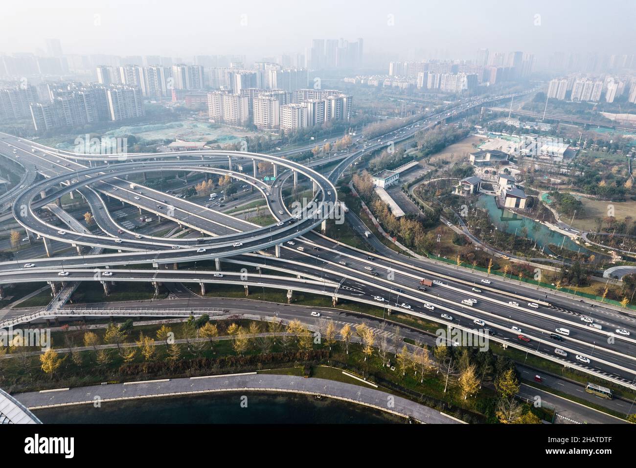 Road traffic in city at Chengdu, China Stock Photo - Alamy