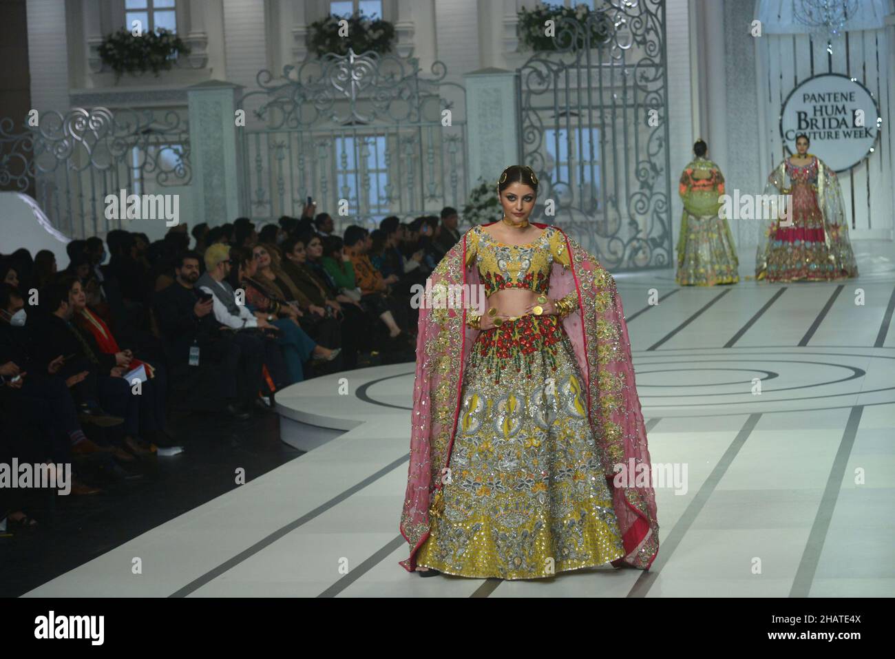 December 11, 2021, Lahore, Punjab, Pakistan: Pakistani model presents a ...