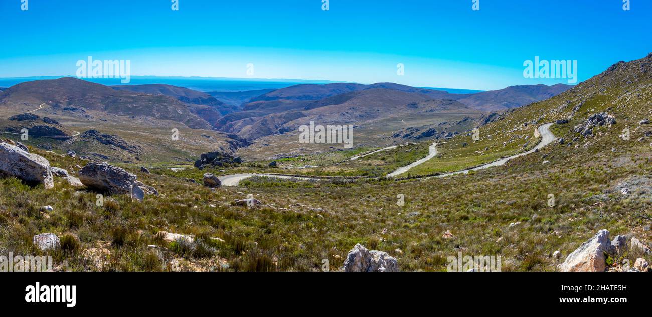 Panorama view of Swartberg Pass South Africa Stock Photo - Alamy