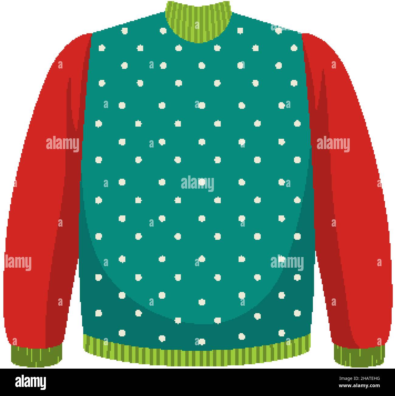 Christmas sweater in cartoon style isolated illustration Stock Vector ...