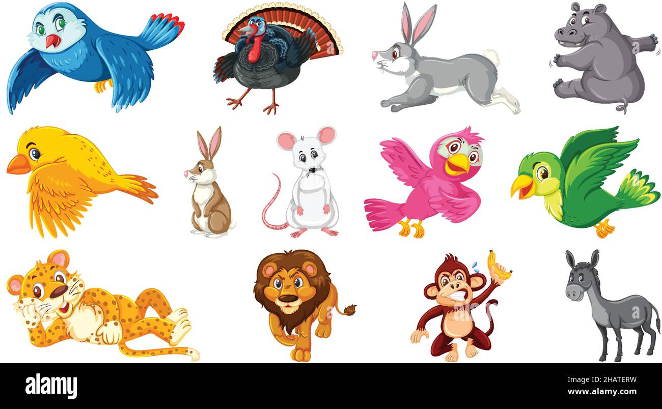 Set of isolated different animals illustration Stock Vector Image & Art ...