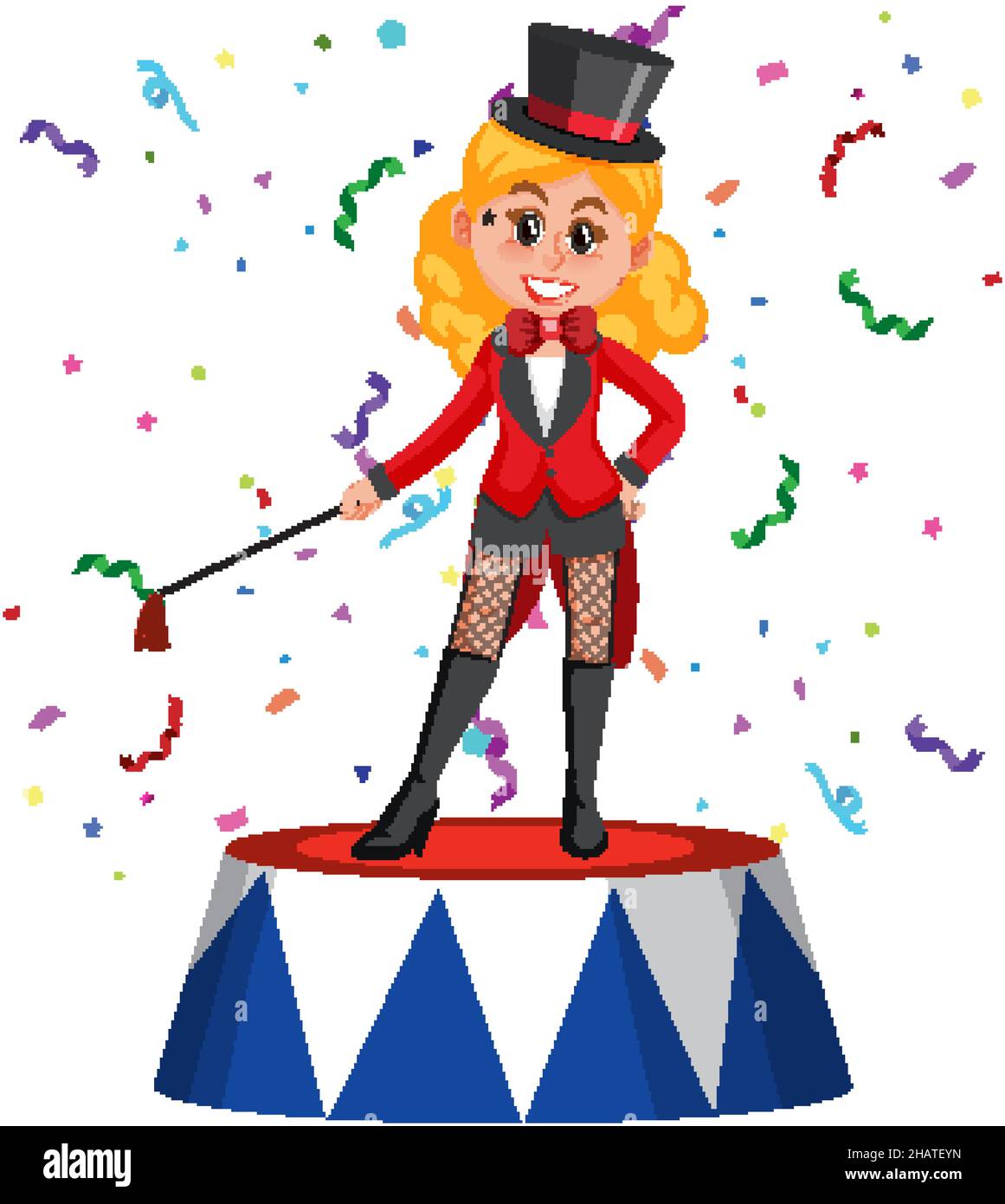 Magician girl cartoon character illustration Stock Vector Image & Art ...