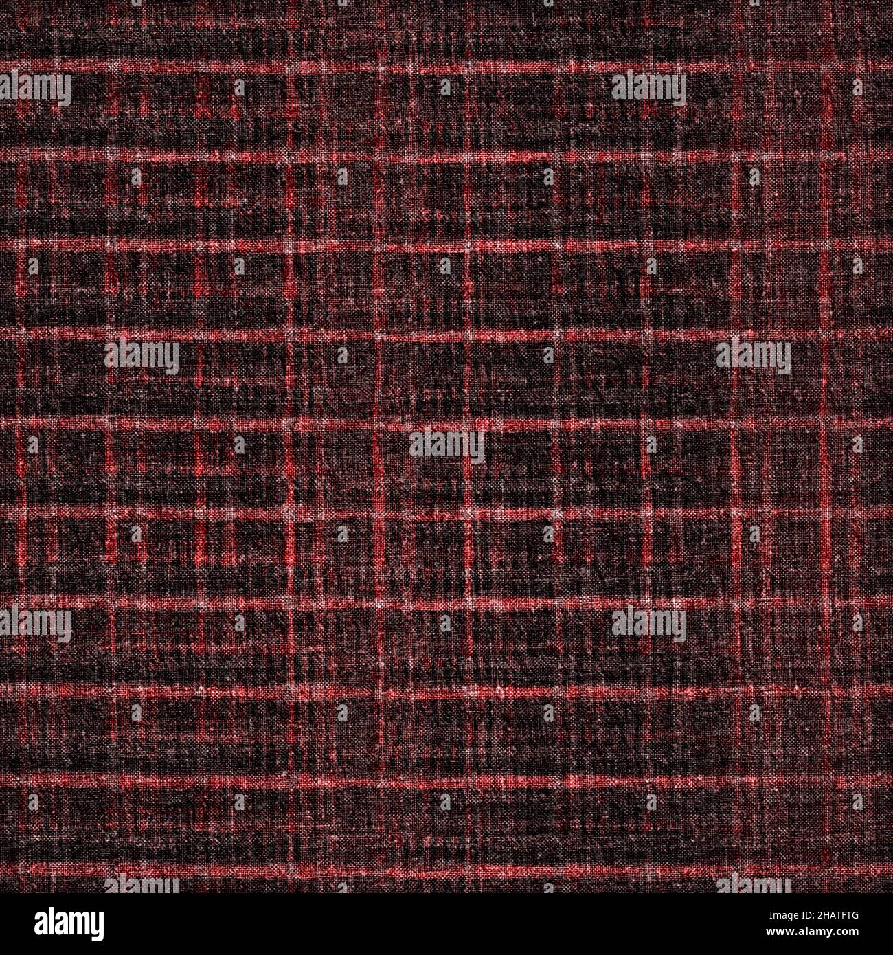 Retro red black buffalo plaid check seamless pattern. Traditional ...