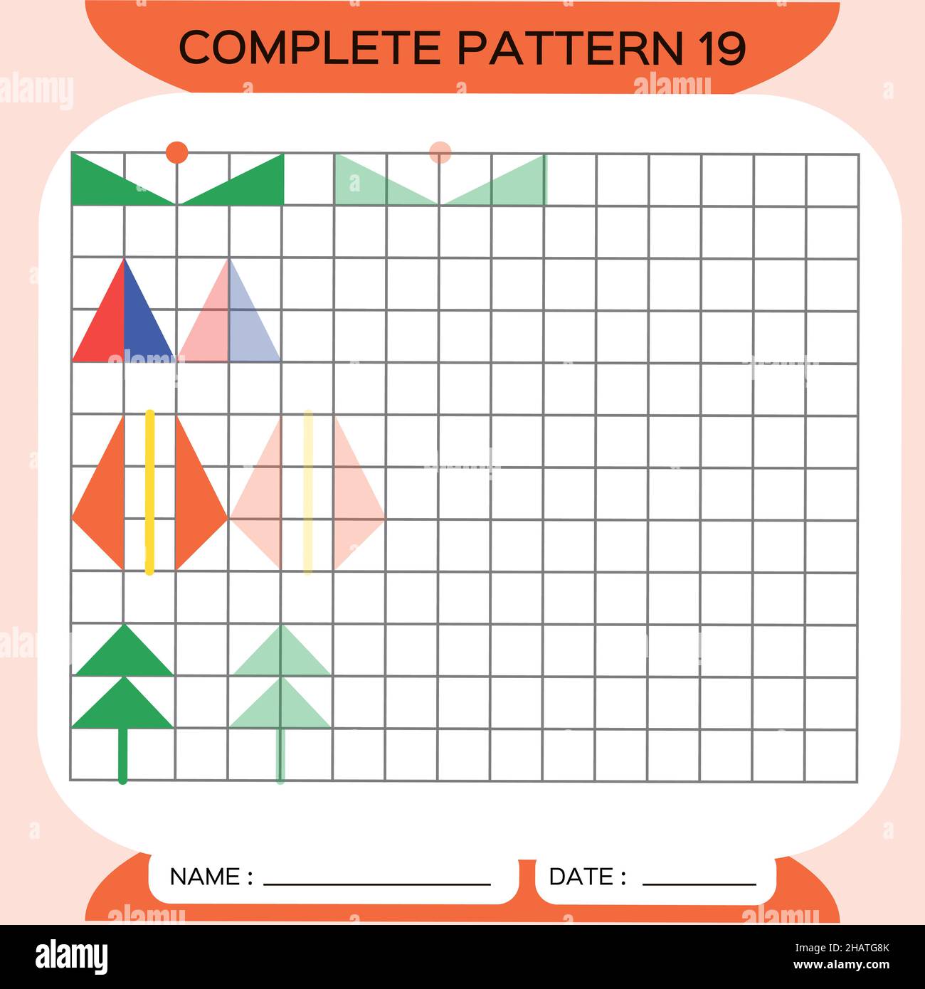 Repeat Pattern, Puzzle. Copy Picture. Special for preschool kids ...