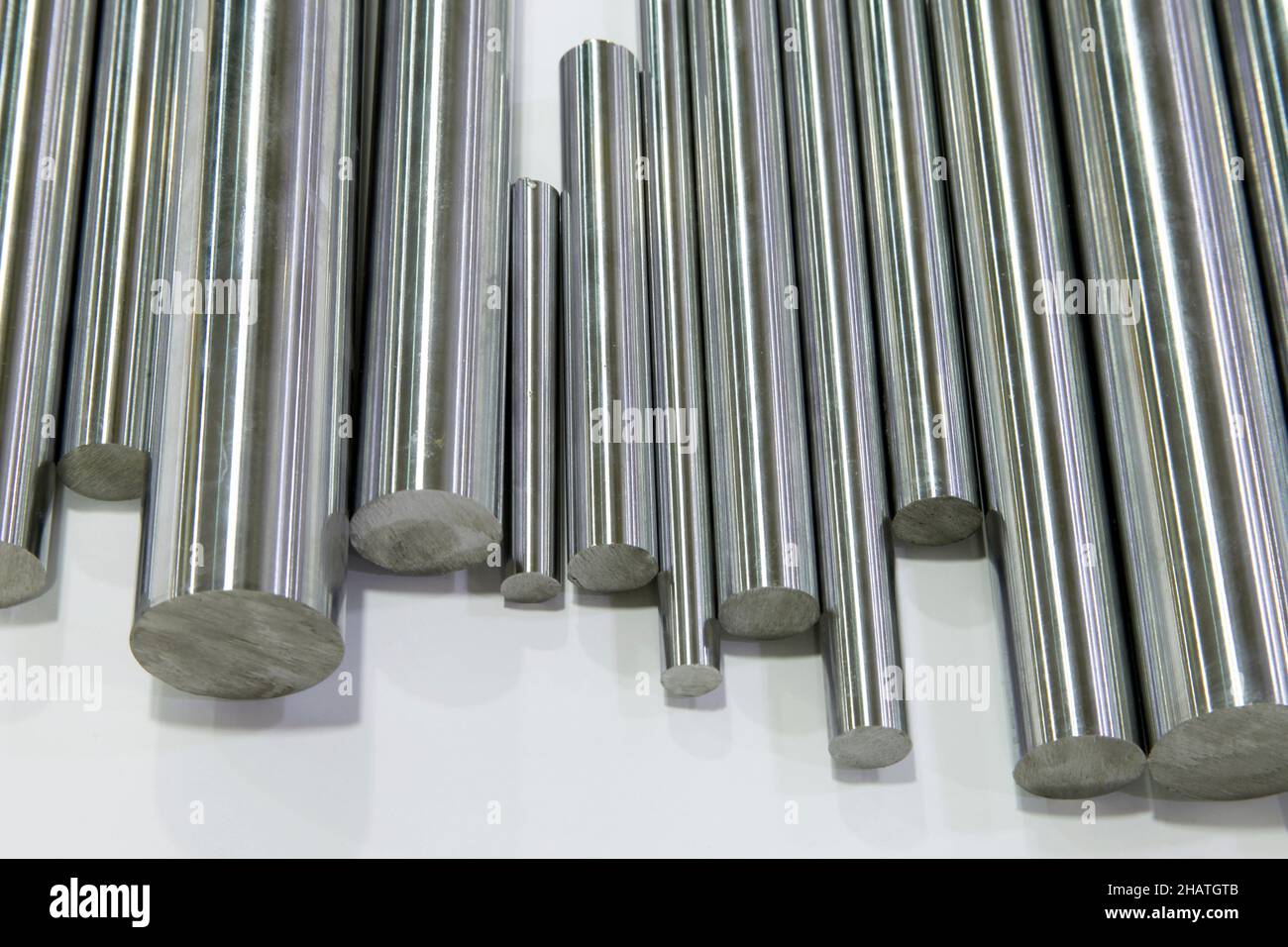 stainless steel rods, raw material for automotive parts Stock Photo - Alamy
