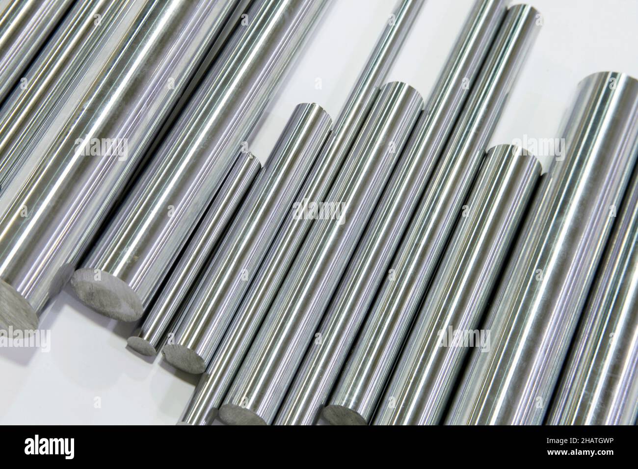stainless steel rods, raw material for automotive parts Stock Photo - Alamy