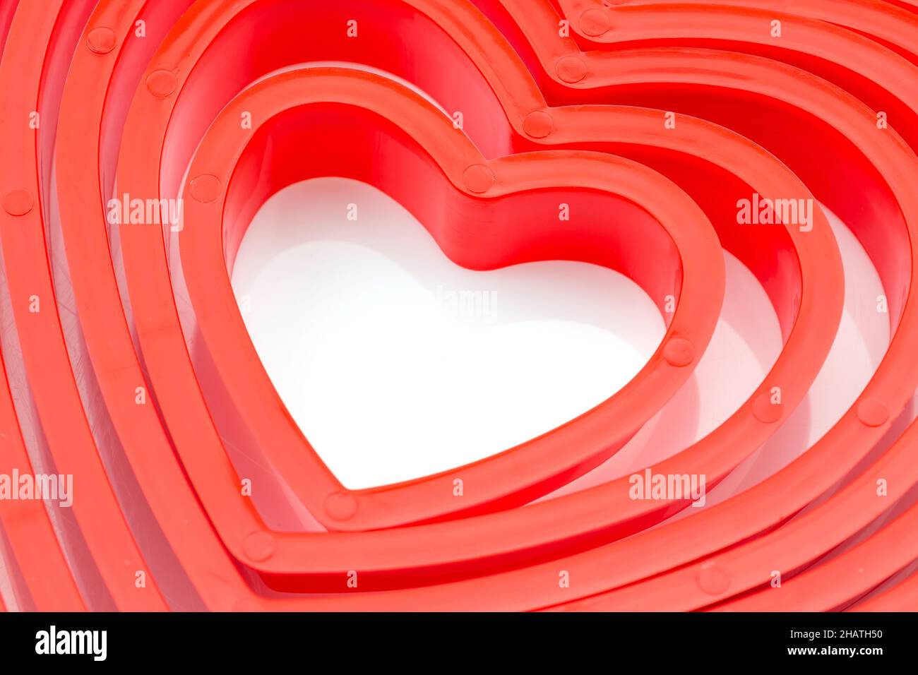 Alot of red Heart on white background Stock Photo - Alamy