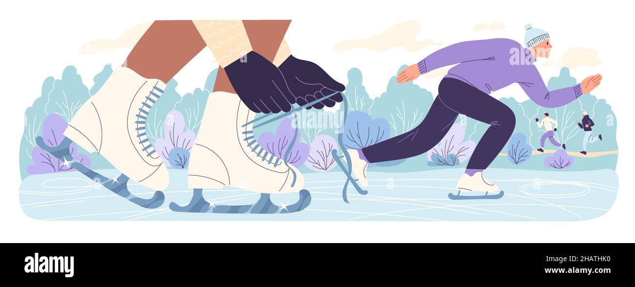 Frozen pond winter snow Cut Out Stock Images & Pictures - Alamy