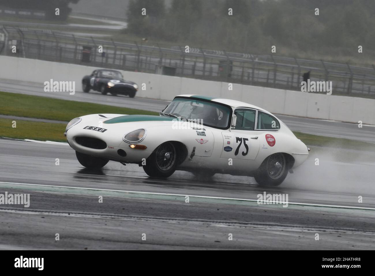 Rain and spray at Stowe, Steve Skipworth, James Dean, Jaguar E-Type ...