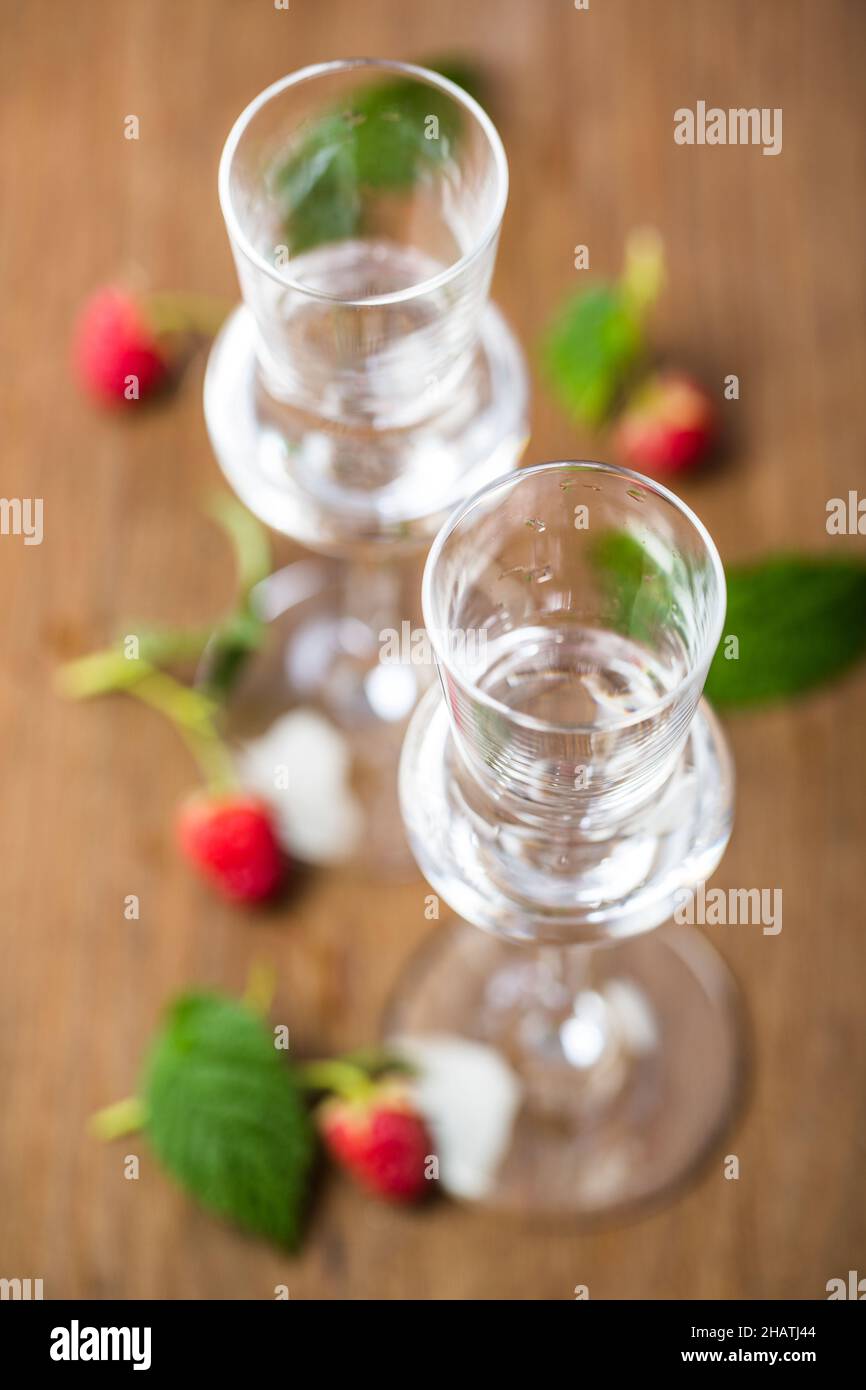 raspberry, liquor, red, brand, wood, board, drink, glass, fruit, brandy ...