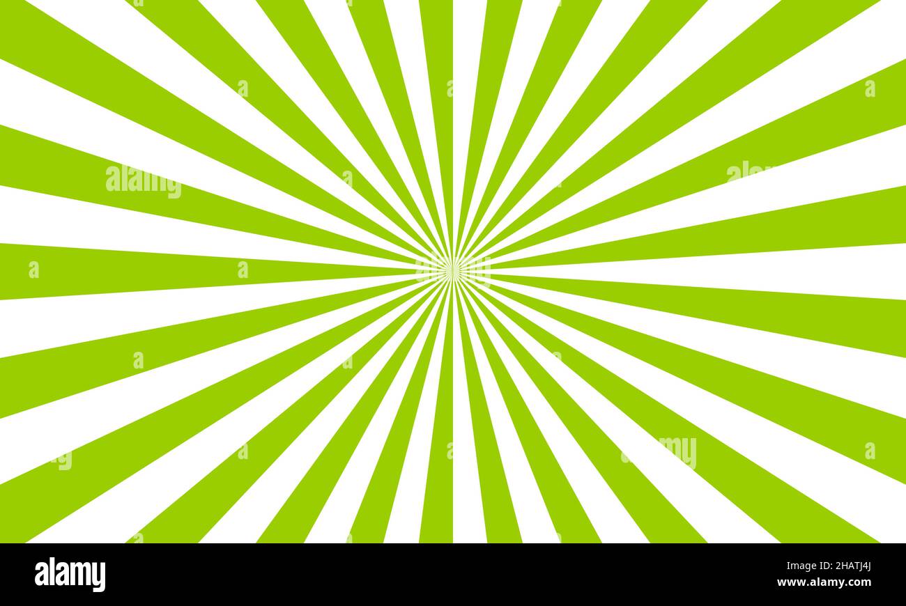 Green white color burst background. Rays background in retro style ...